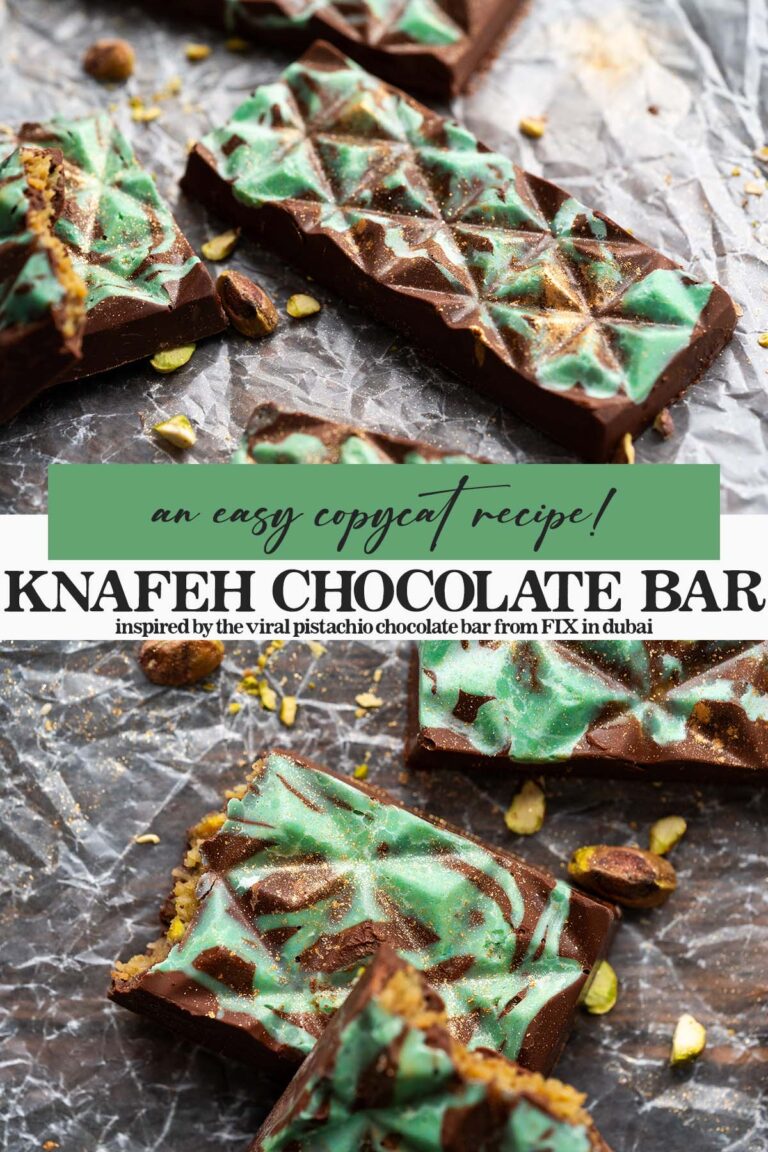 Knafeh Chocolate Bar (Dubai Pistachio Chocolate Bar) - An Edible Mosaic™