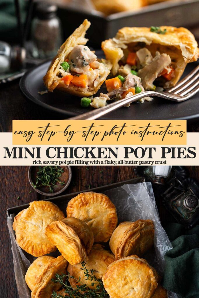 Muffin Tin Mini Chicken Pot Pie Recipe - An Edible Mosaic™