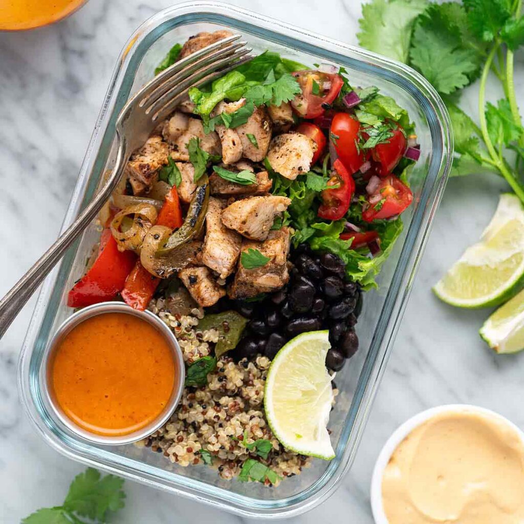 Easy High Protein Chicken Meal Prep Burritos Recipe - An Edible Mosaic™