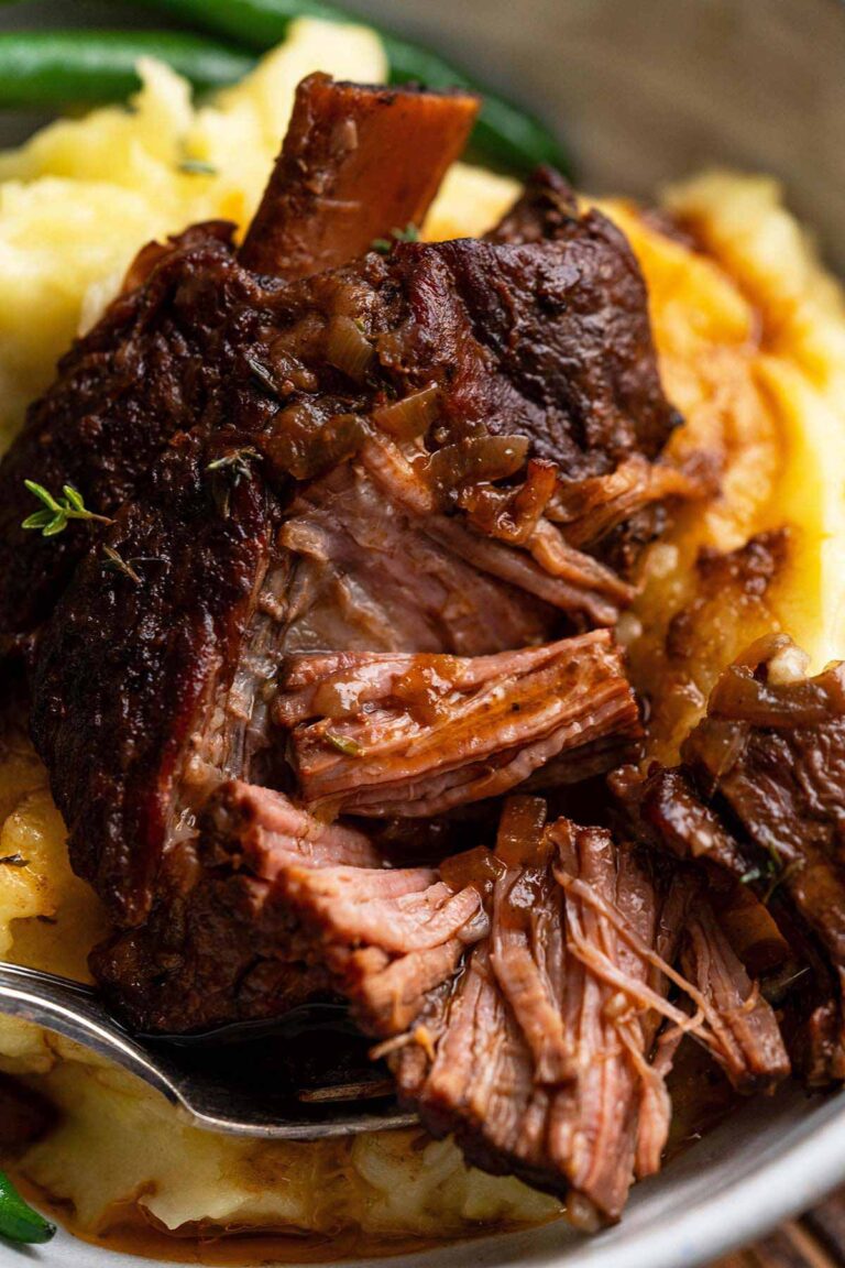 Tender Crockpot Beef Short Ribs with Red Wine - An Edible Mosaic™
