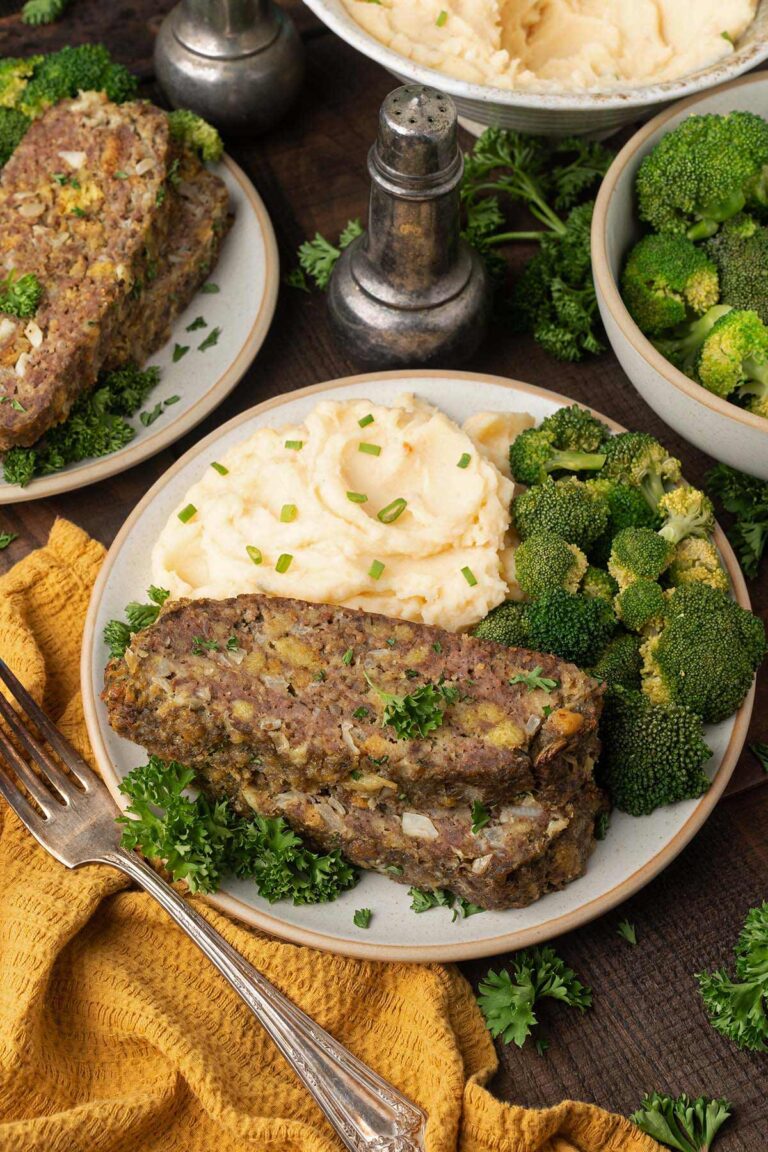 Meatloaf Recipe Made with Stove Top Stuffing Mix - An Edible Mosaic™