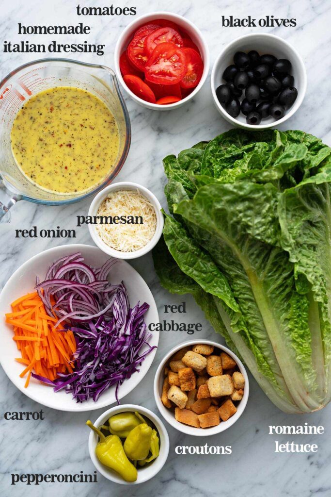 Copycat Olive Garden Italian Salad Recipe - An Edible Mosaic™