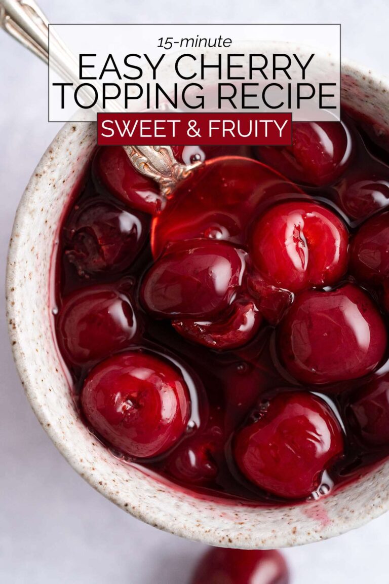 Easy Cherry Sauce Topping Recipe - An Edible Mosaic™
