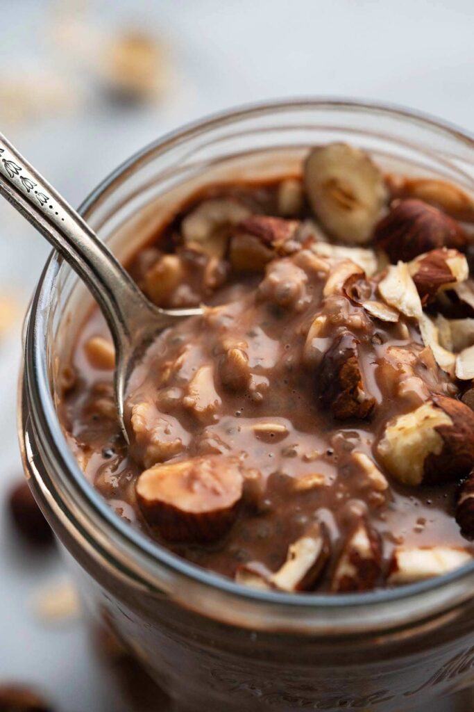 Nutella Overnight Oats Recipe With Milk - An Edible Mosaic™
