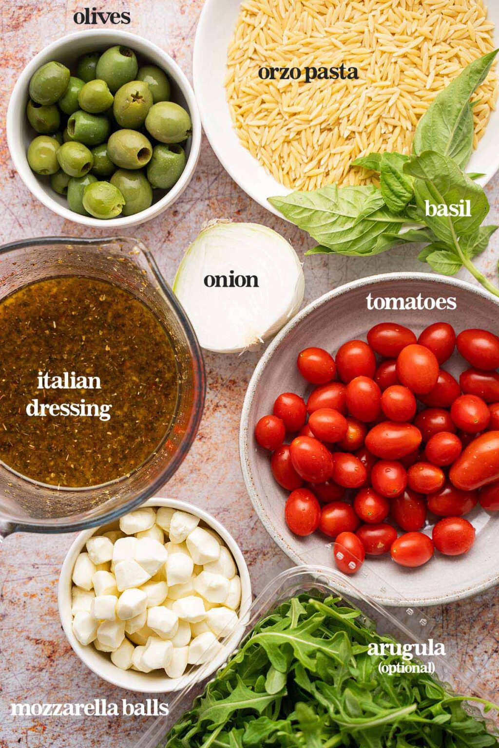 Italian Orzo Pasta Salad Recipe with Grilled Chicken & Arugula - An ...