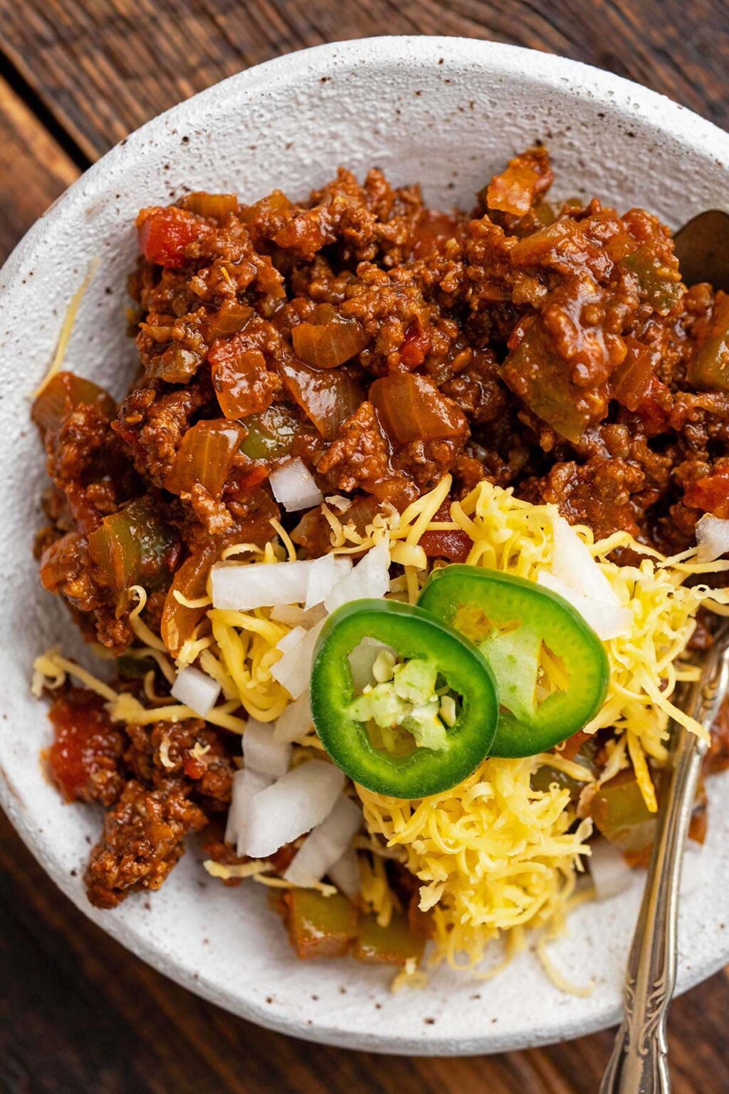 Quick & Easy No Bean Chili Recipe - An Edible Mosaic™