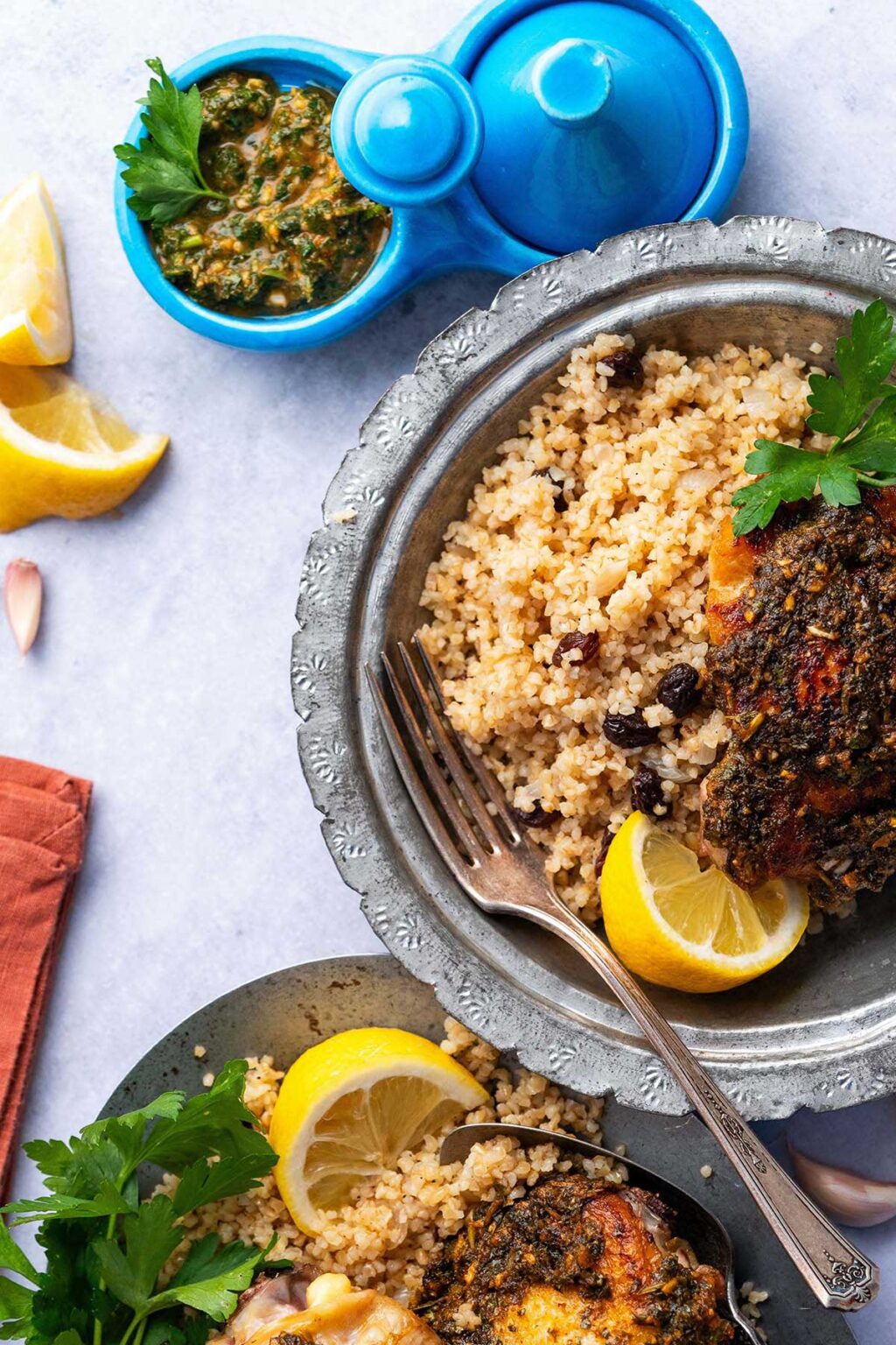 Bulgur Wheat Pilaf Recipe With Raisins - An Edible Mosaic™