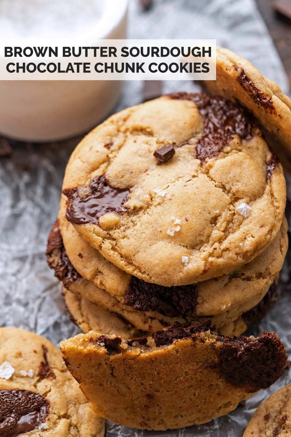 Long Fermented Brown Butter Sourdough Chocolate Chip Cookies Recipe ...